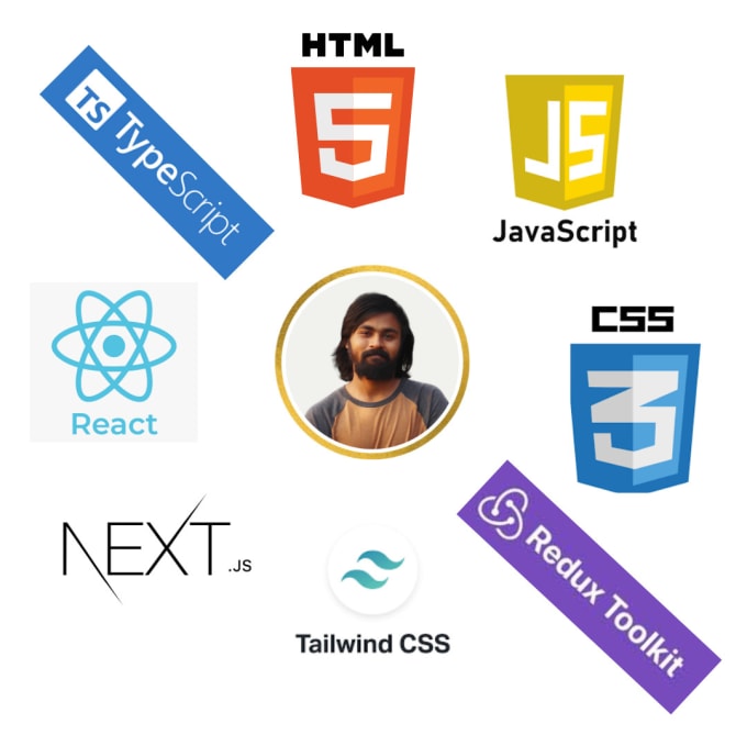 Develop frontend using react redux next tailwind html css etc by ...