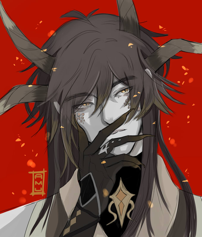 Draw characters in colored anime style by Thalexury | Fiverr