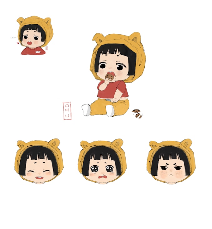 Draw chibi anime style by Thalexury | Fiverr