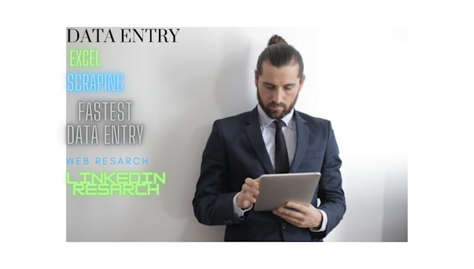 Do dataentry,excel,web sacraping,linkedin resrach by Samimubarak | Fiverr