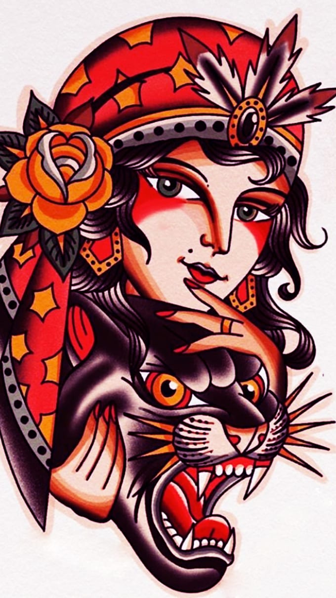 Draw amazing traditional or old school tattoo style design by ...