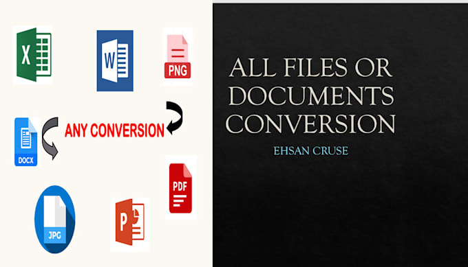 Do file conversion and copy paste work by Ehsanxcruse | Fiverr