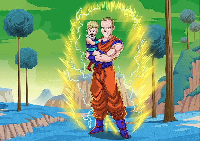 Create dragon ball inspired drawing portrait by Josephfloreta31 | Fiverr