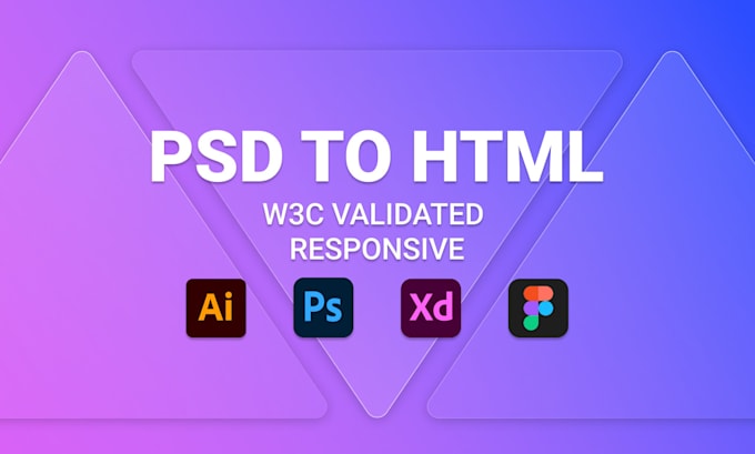 Convert figma to html, psd to html and xd to html by Barryhedberg | Fiverr