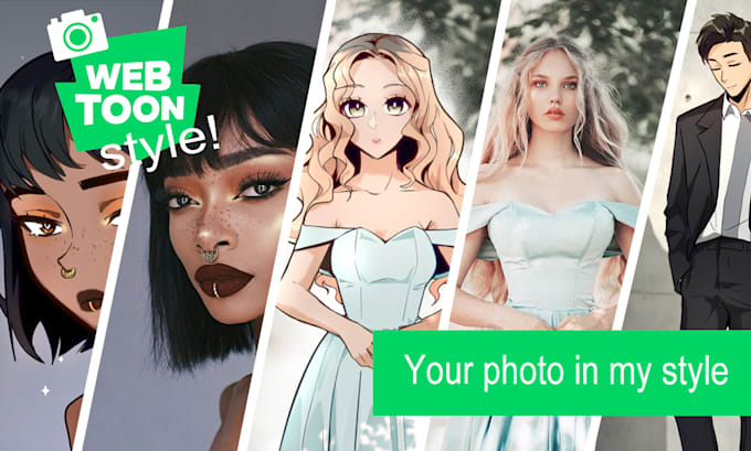 Draw your photo in webcomic style by Lillylunee | Fiverr