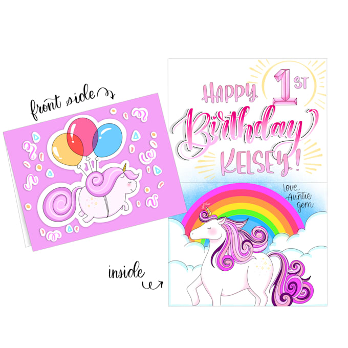 Design a custom greeting card with your message by Shandayart | Fiverr