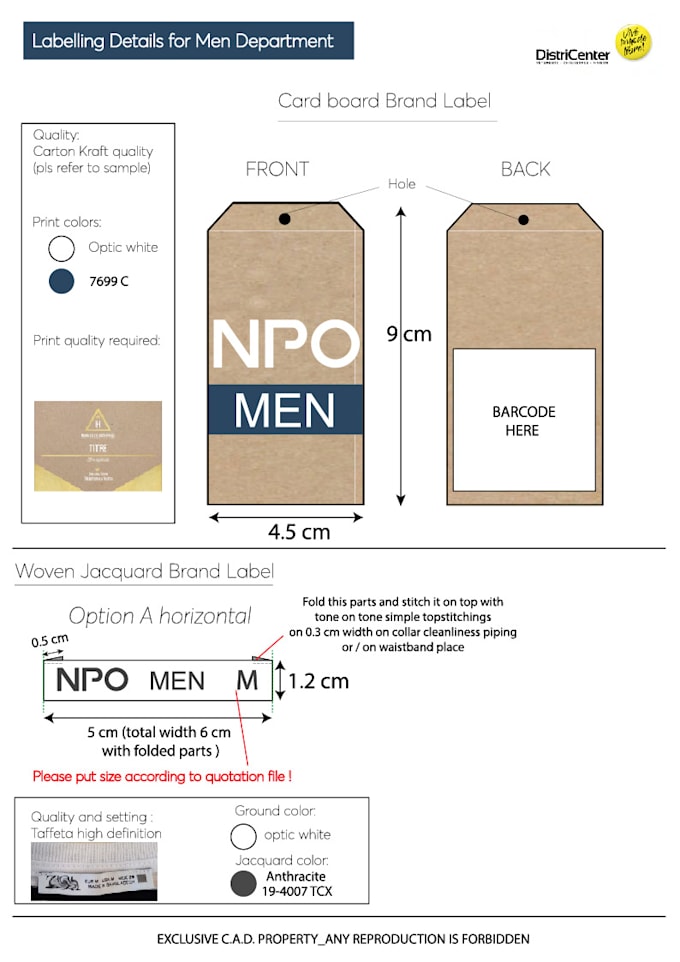 Design hang tags and clothing labels by Abirhossain515 | Fiverr