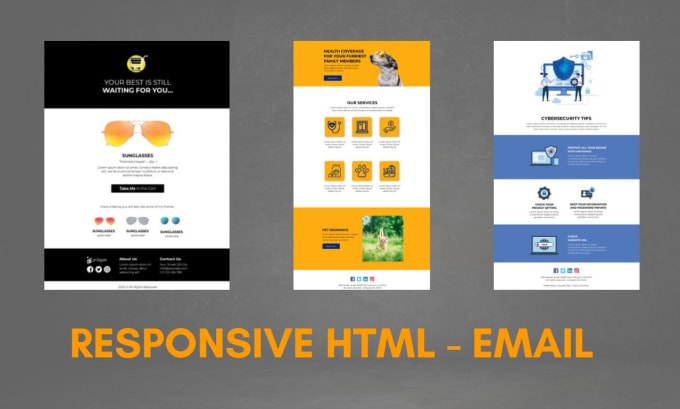 Design responsive html email template by Badreasfoury | Fiverr