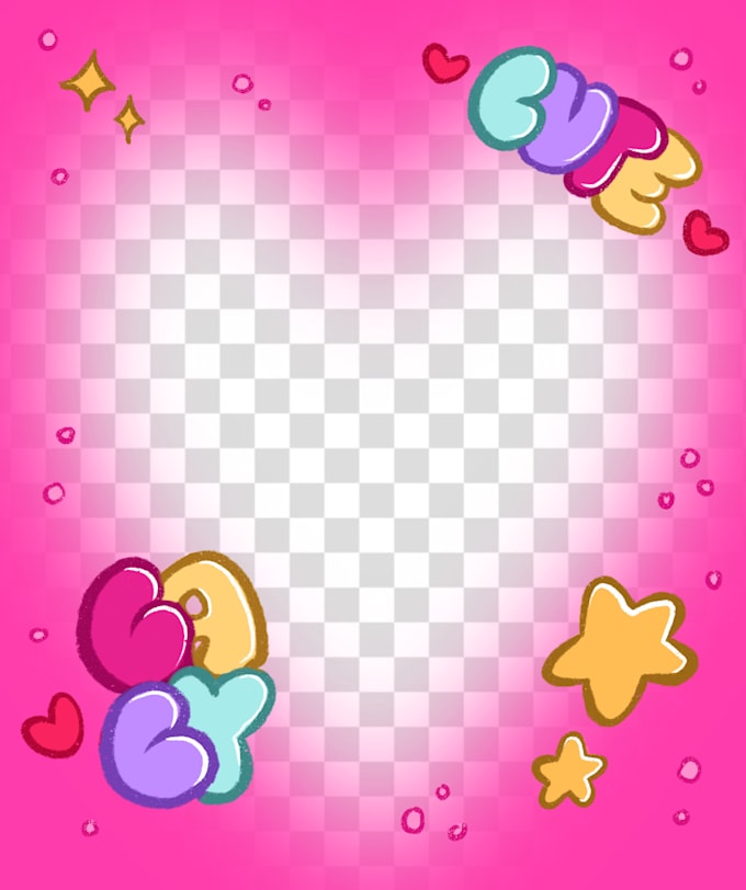 Make cute chibi digital photo border photo frame by Diddledoodle | Fiverr