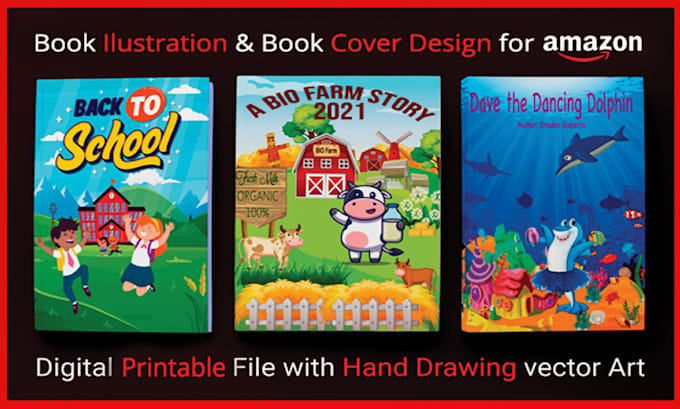 Draw a digital illustration for children book and cover by Digital ...