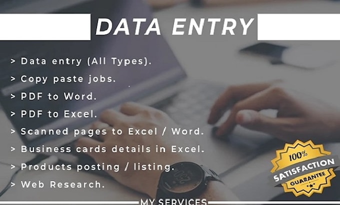 Do perfect data entry copy paste work perfect in adv excel web research by Arijitdas514 | Fiverr
