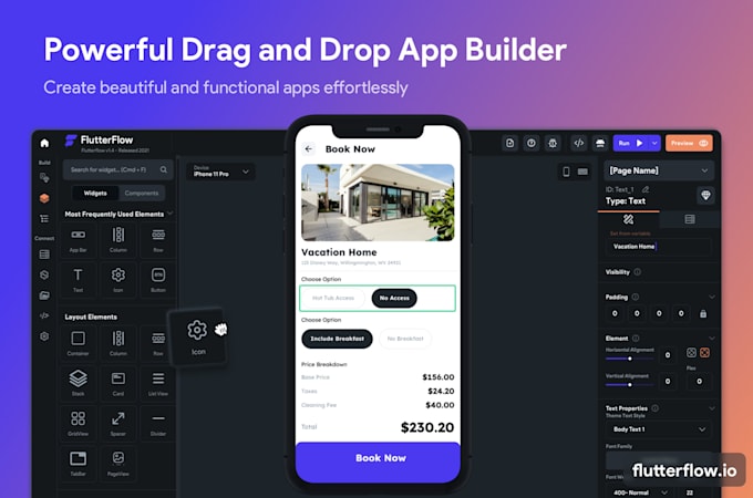 Build a professional real world app using flutter flow and integrate ...