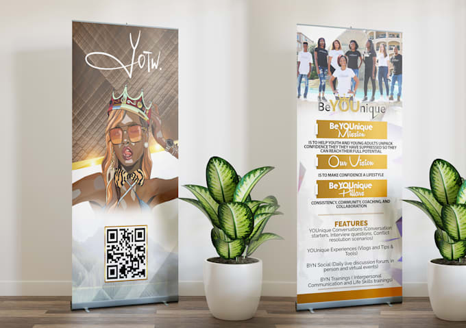Design a unique retractable rollup banner for business n church by ...