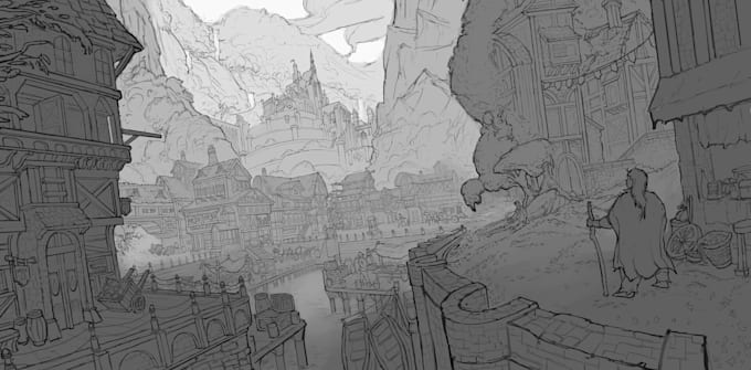 Design backgrounds and concept art for your animation,comics by ...