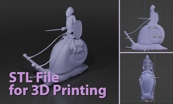 Make your idea into a 3d printable stl model by Frippp | Fiverr