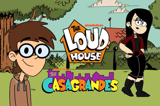 Draw your character in the loud house style