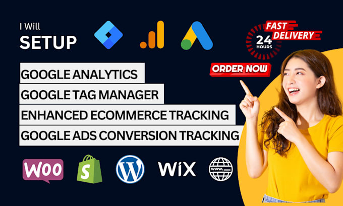 Setup google analytics 4, ga4, ecommerce tracking via tag manager, gtm by Ali_farrukh | Fiverr