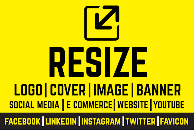 Resize logo image for facebook,linkedin,instagram,youtube, by ...