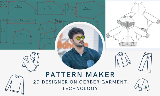 Be your 2d garment pattern maker and grader by using gerber by ...