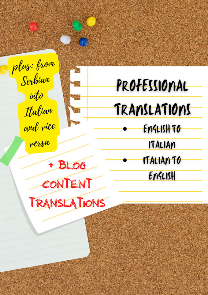 Translate texts in english and italian and vice versa by ...