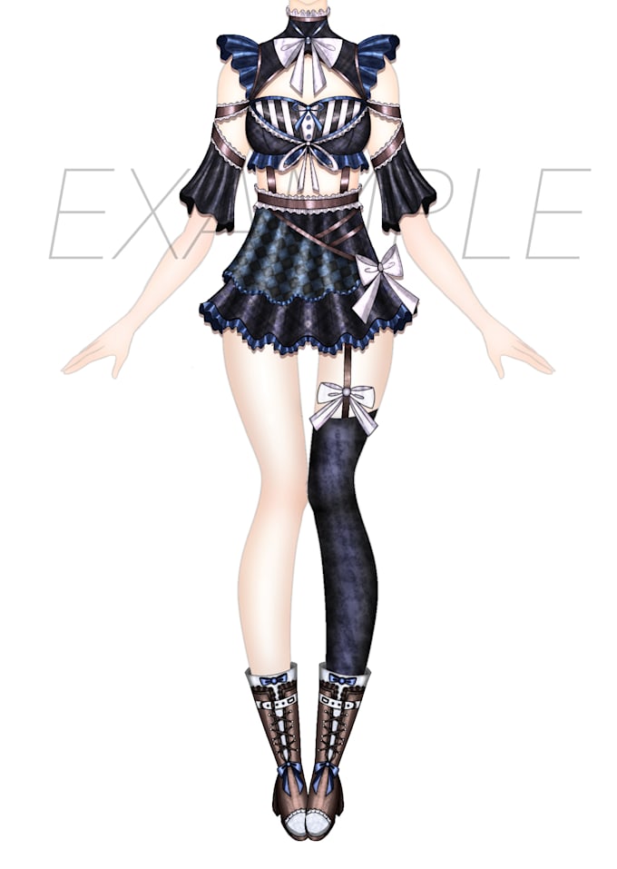 Design an outfit for your character by Yuukaspring | Fiverr