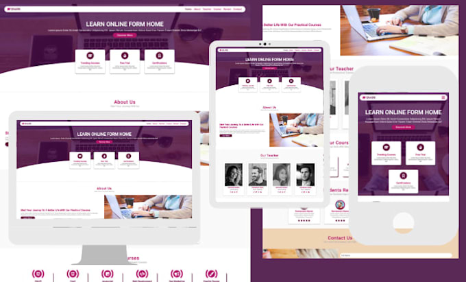 Create a landing page with html css followed by responsive by Salinakhan_1225 | Fiverr