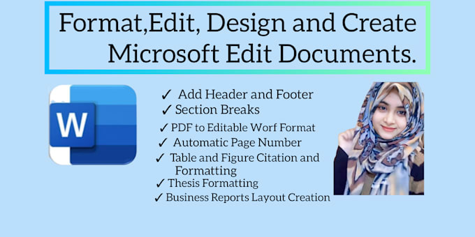 Format,edit, design , create microsoft word document by Aqsamushtaaq ...