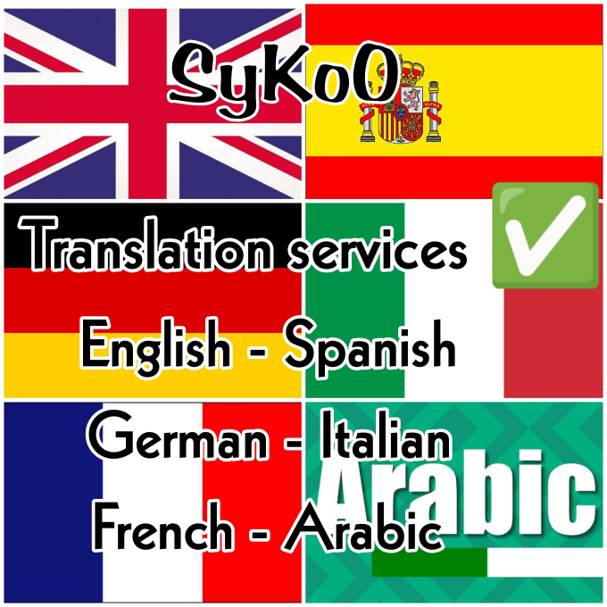 Manually translate english to french, german, spanish, italian and ... Manually translate english to french, german, spanish, italian and ...