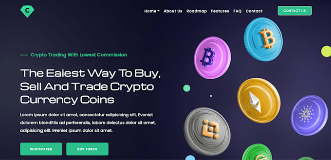 Build crypto currency token ico website and nft website by Dgict4 | Fiverr