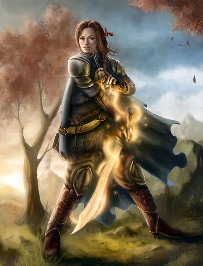 Draw fantasy scifi custom characters and concept by Hothatborshon | Fiverr