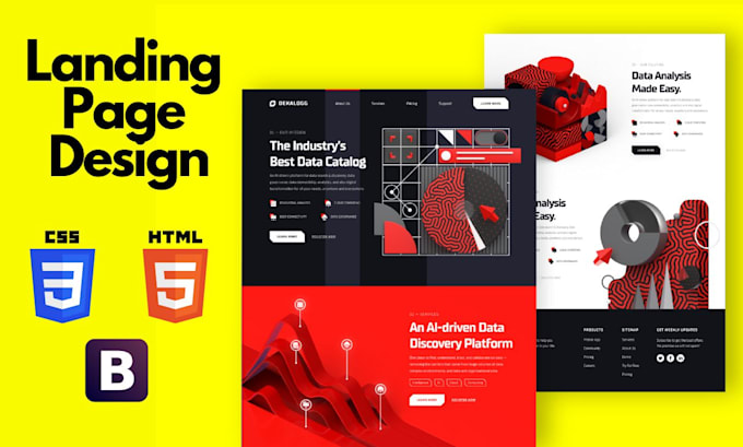 Create commercial landing page with html css and bootstrap by Mithun_orfactor | Fiverr