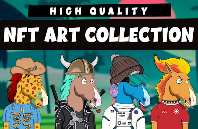 Create unique nft collection up to 10k and 120 traits by Matias_art ...