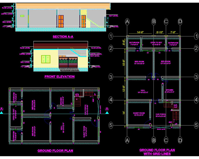 Make 2d autocad drawings,2d floor plans by Hamidnawaz0590 | Fiverr
