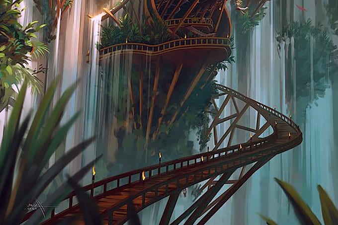 Draw amazing environment concept art and fantasy landscape by ...