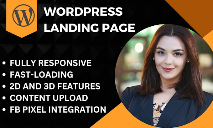 Create modern wordpress landing page design, 3d elementor landing page design by Carolynroberts ...