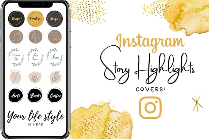Design catchy instagram story highlights covers by Zakariaid16 | Fiverr
