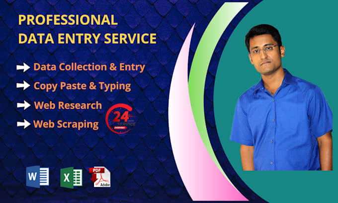 Do accurate excel data entry web scraping and data mining by Khairul_datapro | Fiverr