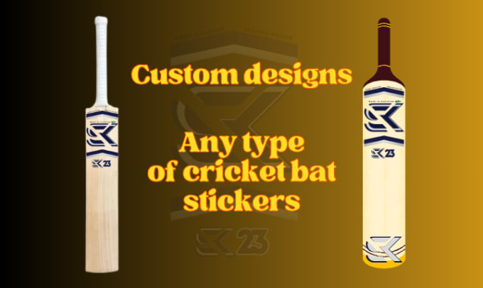 Design cricket bat label and sticker by Sk89765 | Fiverr
