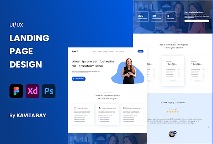 Design unique, attractive and creative landing page to boost your sales ...