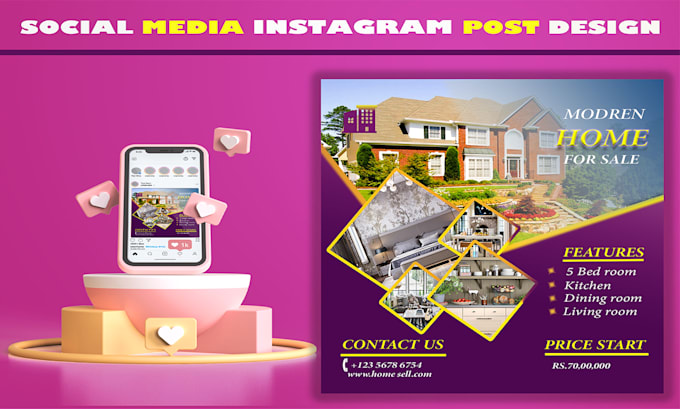 Design creative instagram social media design by Ammara_akbar12 | Fiverr