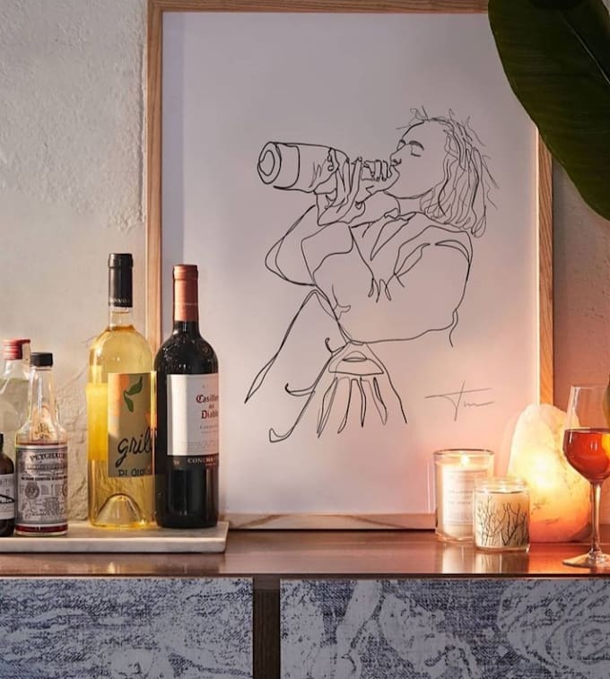 Draw minimalist line art illustrations for you in 24 hours by ...