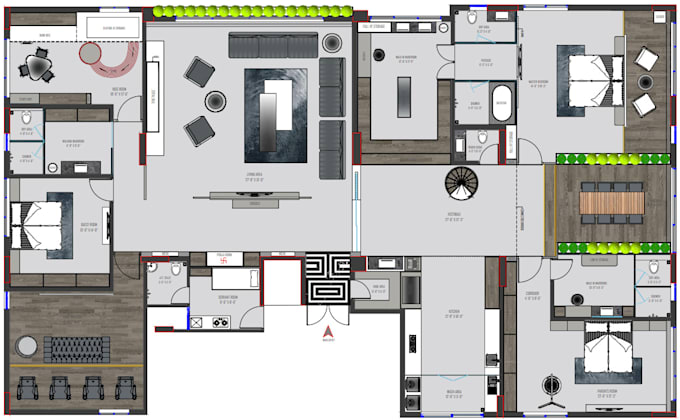 Create spacious and beautiful 2d plan for dream project by Rajesh_1273 ...