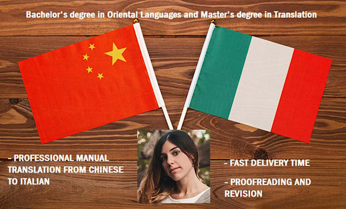 Provide chinese to italian translation by Giorgiapaleari | Fiverr