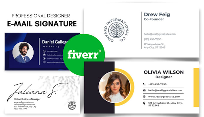 Create a gif email signature with basic text effects by Greative_ | Fiverr