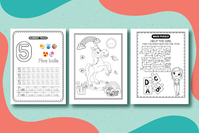 Design coloring book, pages for kids, kdp and esty by Sohan1click | Fiverr