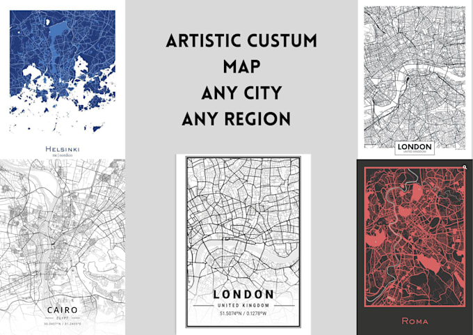Design a city map poster of any city, any style by Aura_lia_s | Fiverr