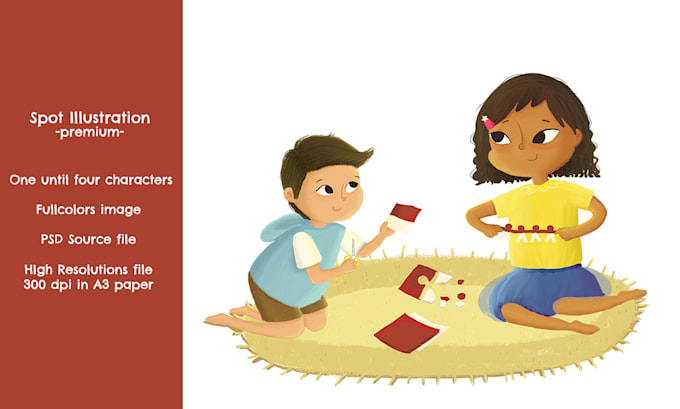 Draw spot illustration for children book or picture book by Ranimutiara ...
