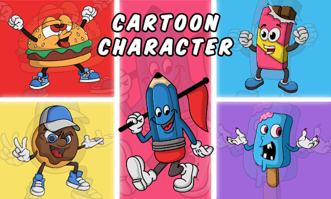 Draw cute vector cartoon character design by Heidytiarart | Fiverr