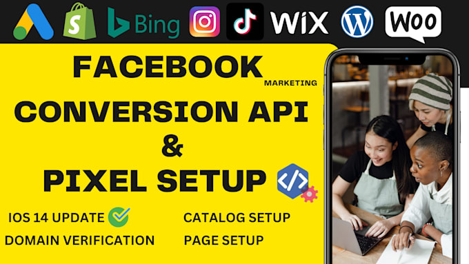 Setup facebook tracking pixel setup and conversion api by Chamirar | Fiverr