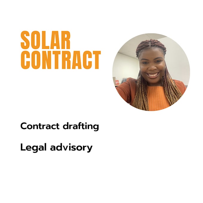 Draft a solar contract for you by Sandraolojede55 | Fiverr